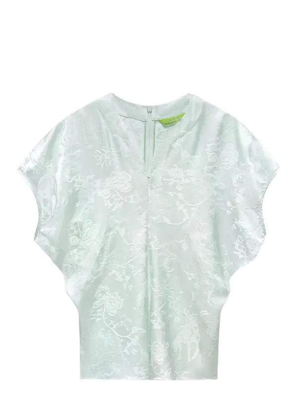 Shanghai Tang Jacquard Top - Green