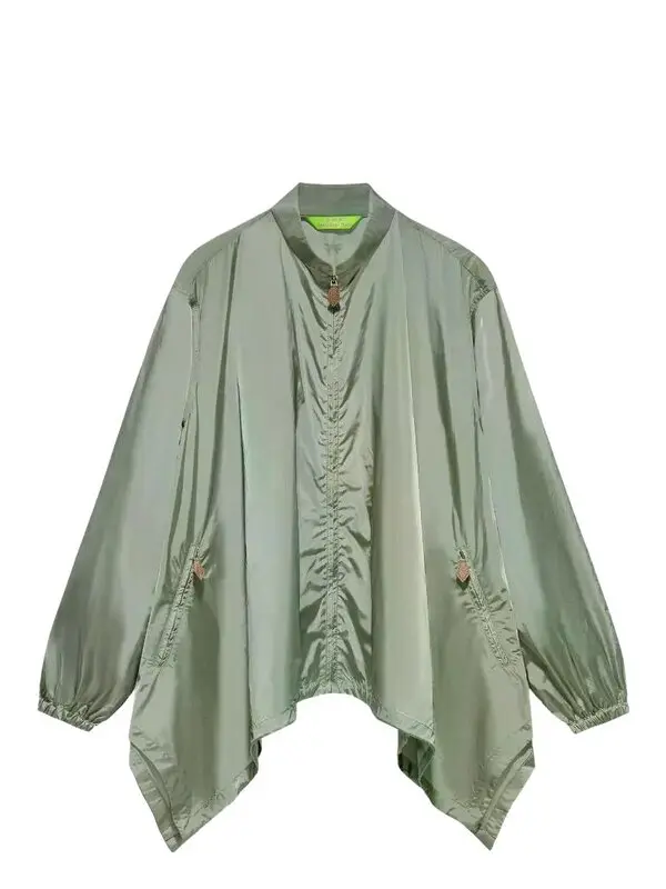 Shanghai Tang Asymmetric Windbreaker Jacket - Green