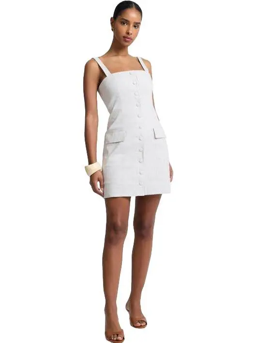 Onia Square Neck Button-down Dress - Grey/white