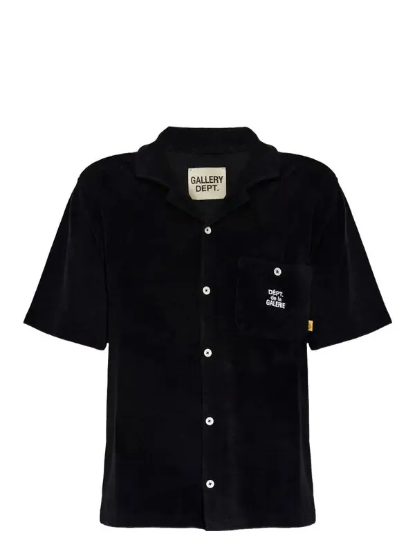 GALLERY DEPT. French Parker Logo-print Terry-cloth Shirt - Black