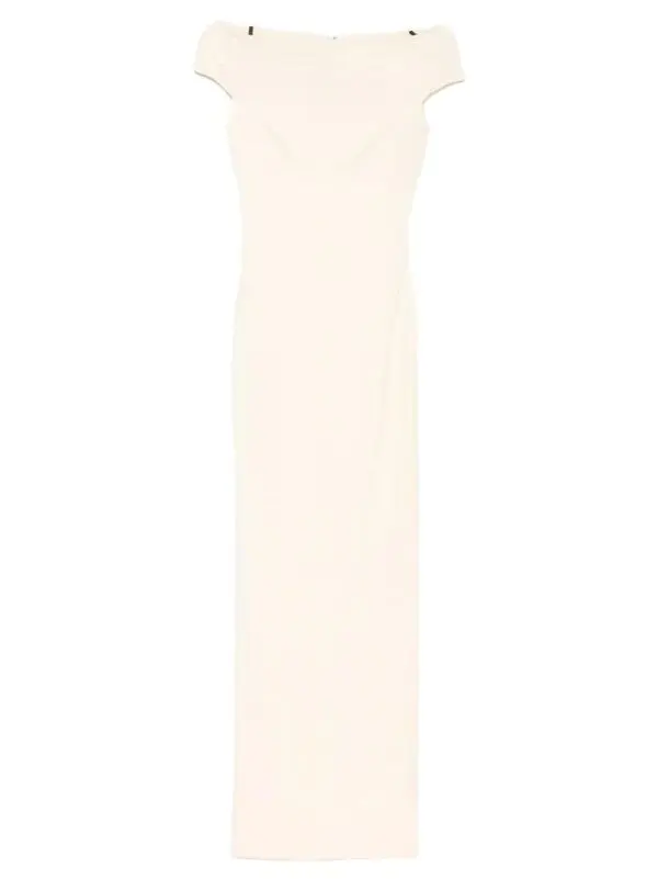 Solace London Kyra Off-the-shoulder Maxi Dress - Neutrals