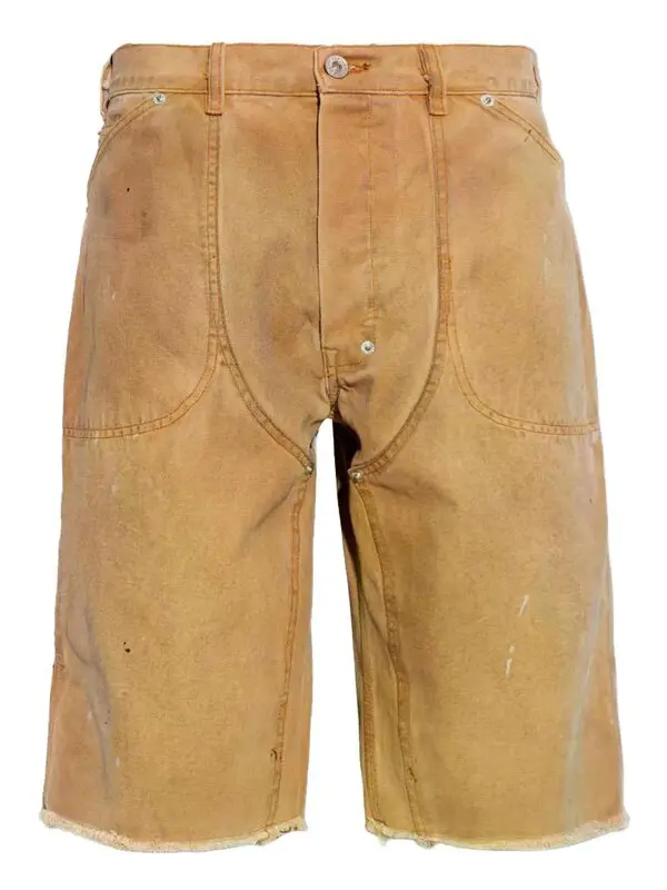 GALLERY DEPT. Branko Paint-splatter Shorts - Brown