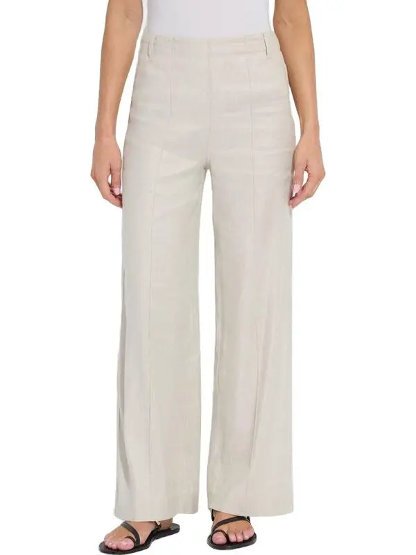 Lyssé Gabriela High-waist Linen-blend Pants - Flax Linen
