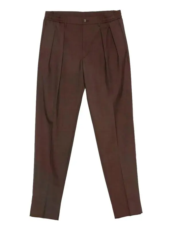 Tagliatore Pleated Trousers - Brown