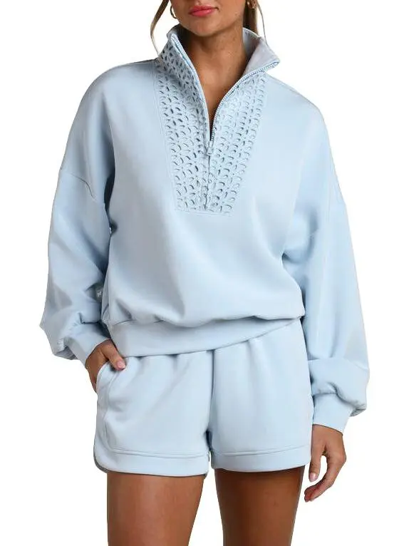La Blanca Cloudset Lounge Half Zip Top - Drift
