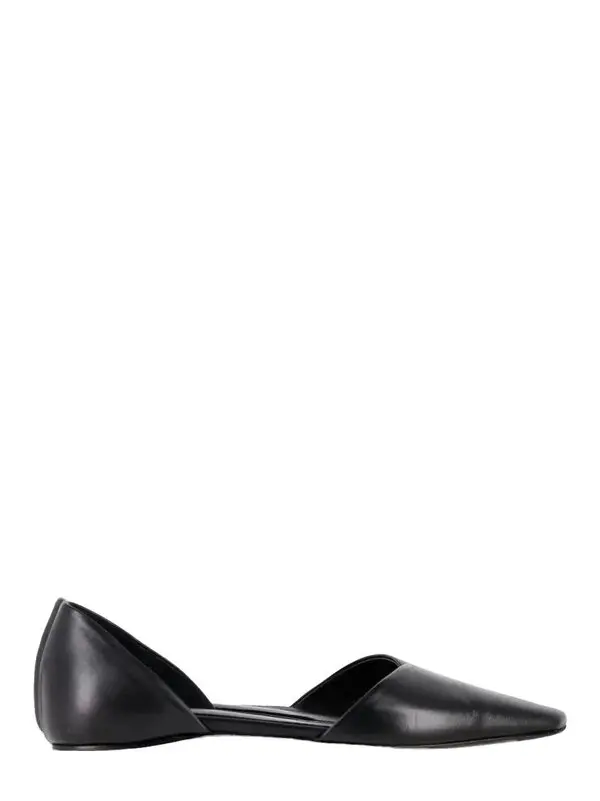 TOTEME Asymmetric D'orsay Ballet Flats - Black