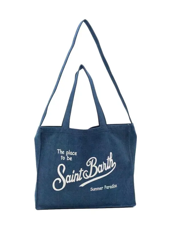 MC2 SAINT BARTH Logo-print Shoulder Bag - Blue