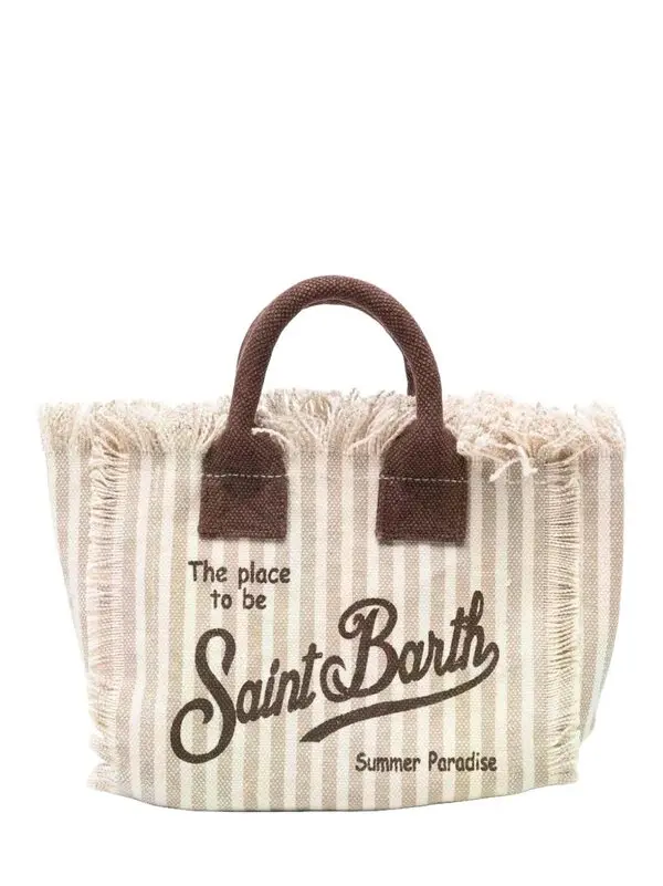 MC2 SAINT BARTH Mini Vanity Striped Tote - Neutrals