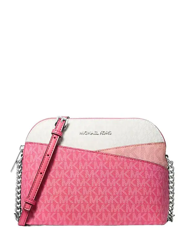 Michael Kors Crossbody Bag With Chain-link Detailing - Pink