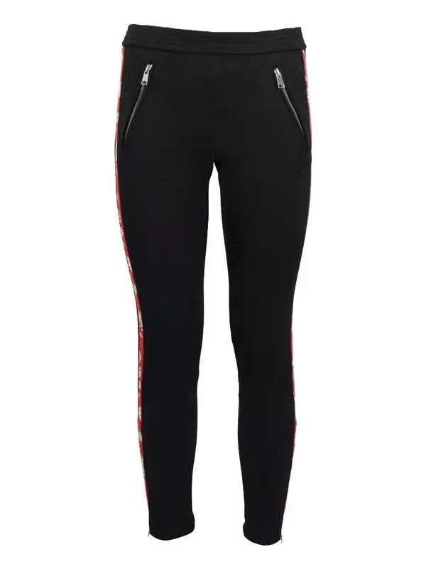Alexander McQueen Floral-tape Track Pants - Black