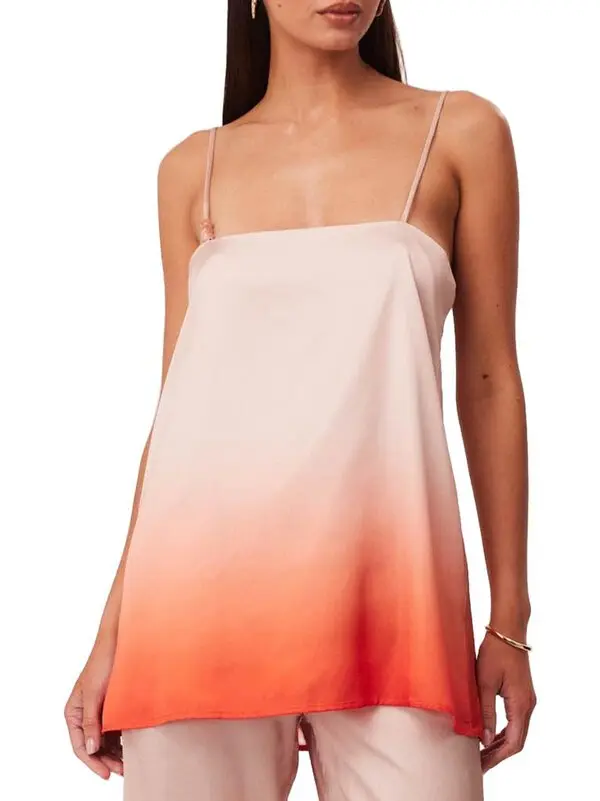 SNDYS Amaya Longline Ombré Top - Peach Ombre