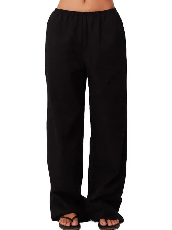 SNDYS Ismene Linen & Cotton Pants - Black