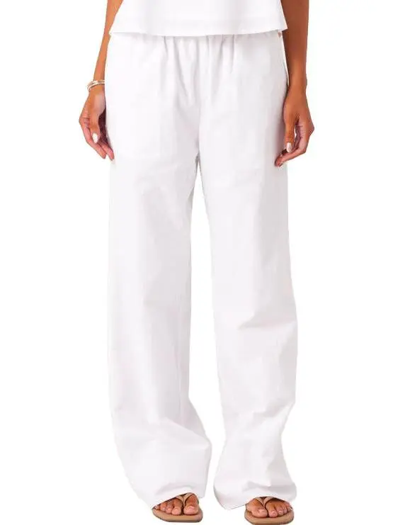 SNDYS Ismene Linen & Cotton Pants - White