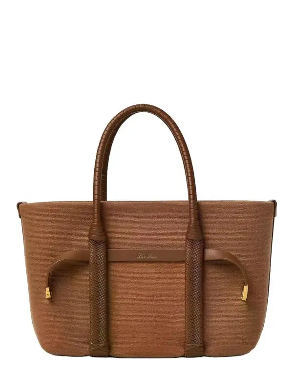 Loro Piana Small Leather-trim Tote Bag - Brown