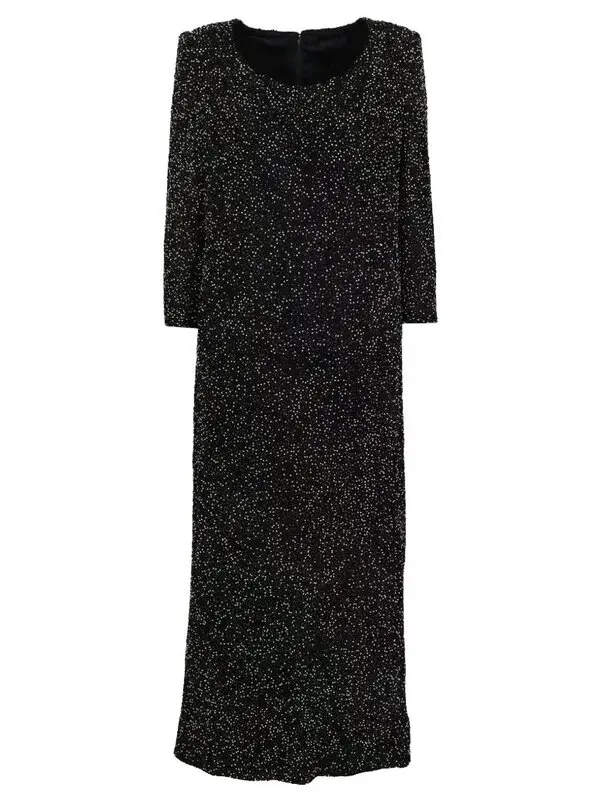 Vintage 1980s-1990s Beaded Dress - Black