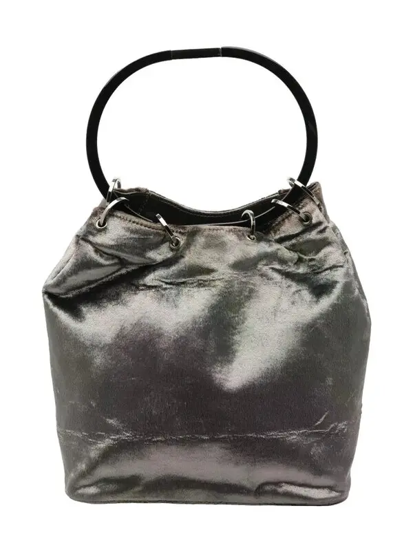 Gucci 20th Century Velvet Ring Bucket Bag - Silver