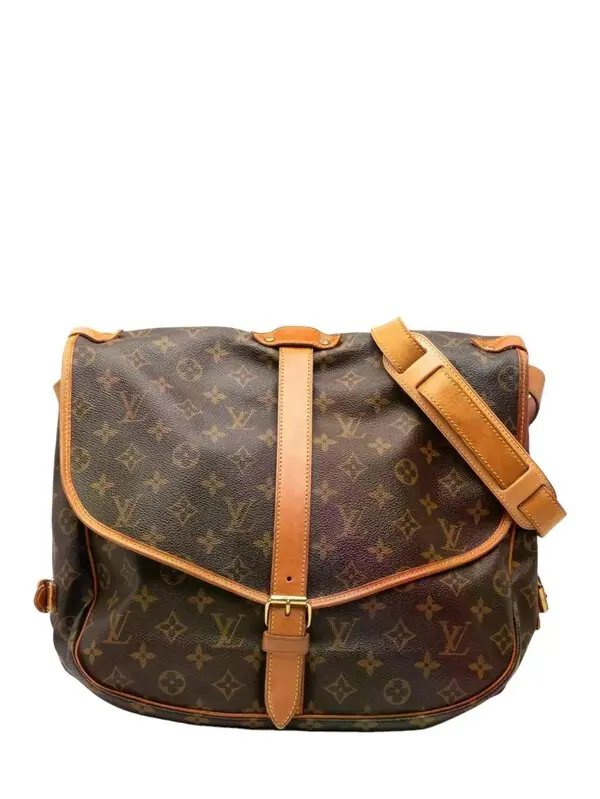 LOUIS VUITTON 1998 Monogram Saumur 35 Crossbody Bag - Brown