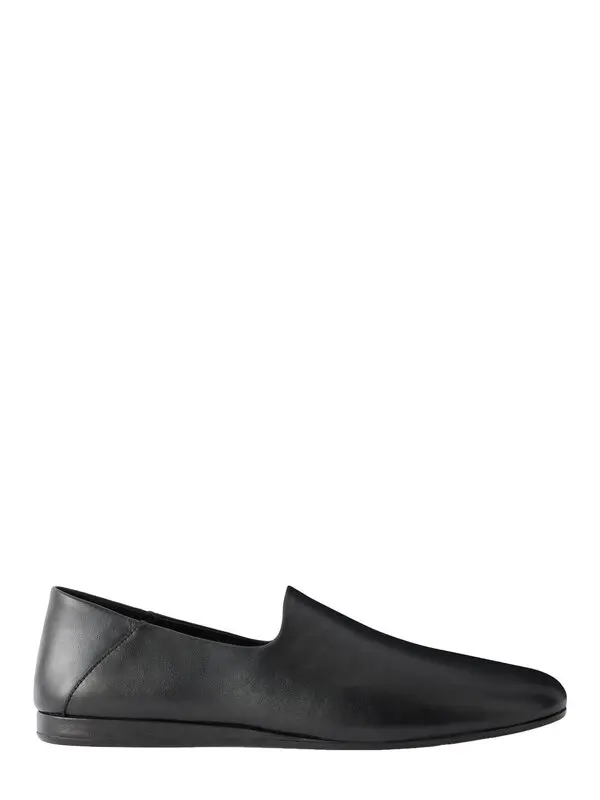 Jacquemus Les Pantoufles Leather Loafers - Black