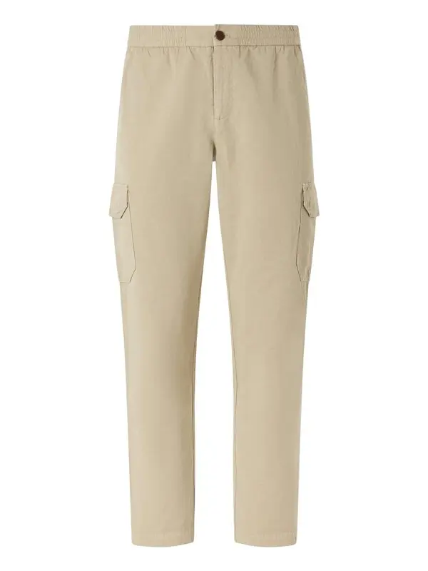 Mr P. Tapered Cotton And Linen-blend Trousers - Beige
