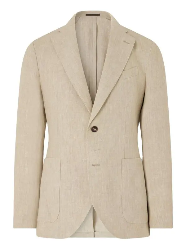 SLOWEAR Slim-fit Linen Blazer - Neutrals