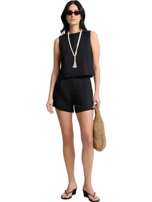 Onia Boatneck Shell Top - Black