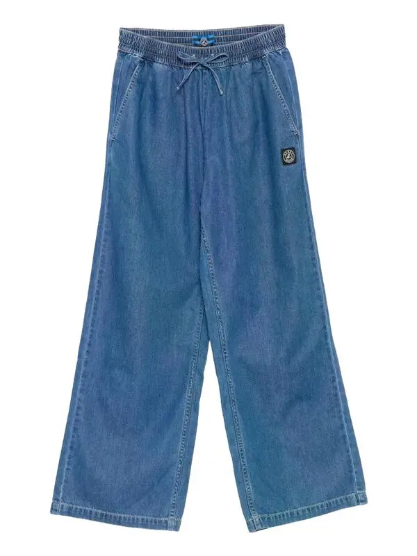 AGNES B. Wide-leg Track Pants - Blue