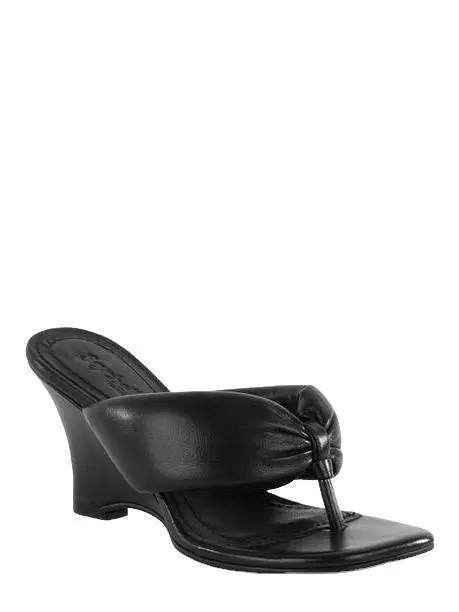 Seychelles Wishing Well Wedge Flip Flop - Black