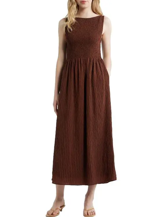 Hill House Home The Cosima Nap® Midi Dress - Chocolate