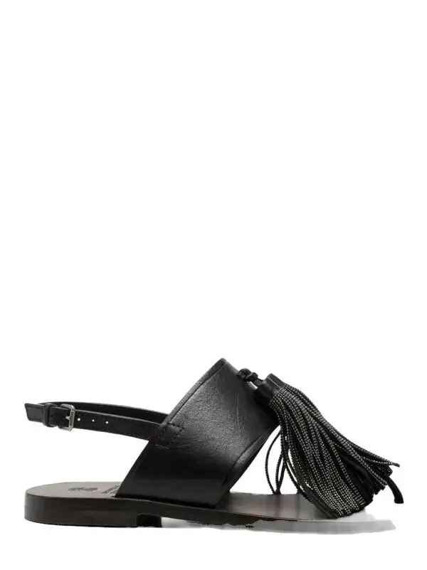 Brunello Cucinelli Tassel-detail Sandals - Black