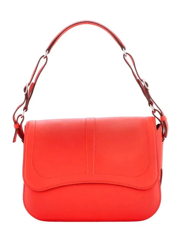 Hermès Harnais Shoulder Bag Epsom And Swift - Rouge Tomate