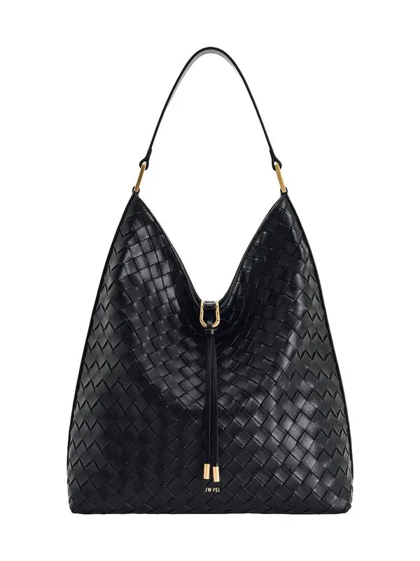 Jw Pei Aria Woven Faux Leather Shoulder Bag - Black