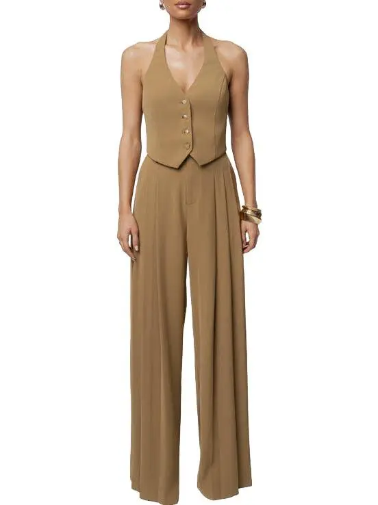 JLUXLABEL Signature Elegance Halter Vest - Olive