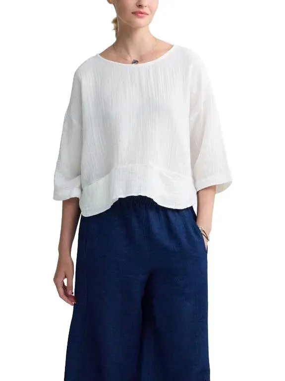 LUUKAA Viola Muslin Blouse - Ecru