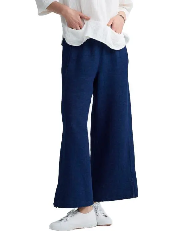 LUUKAA Azalea Denim Muslin Pants - Navy Denim