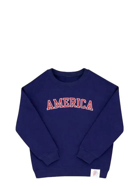 BITS & BOWS America Sweatshirt - Navy Blue