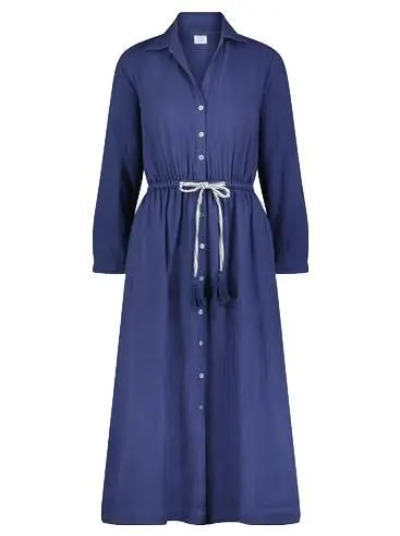 MER ST. BARTH Anais Shirtdress - Blue