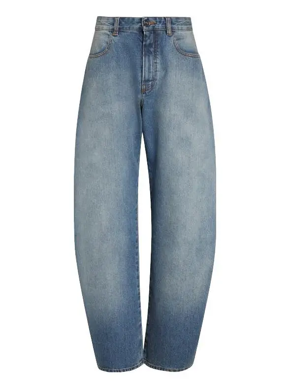 Alaïa Barrel Leg Jeans - Faded Blue