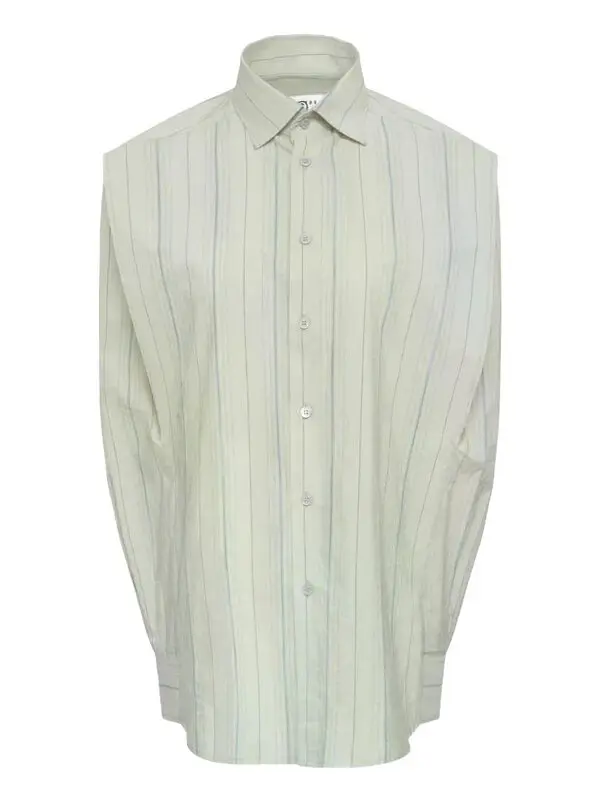 MAISON MARGIELA Striped Button-down Shirt - Green