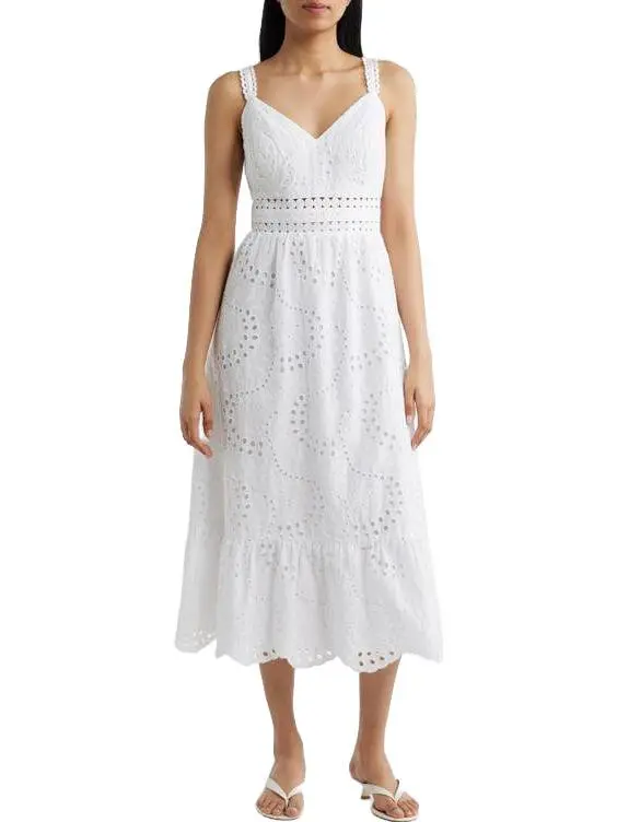 Lilly Pulitzer® Eyelet Midi Dress - Resort White