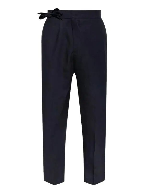 Paul Smith Tie-waist Linen Trousers - Blue