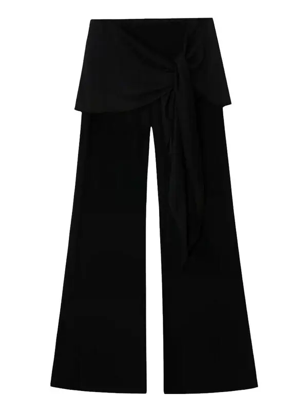 B+AB Layered Tie-detail Trousers - Black