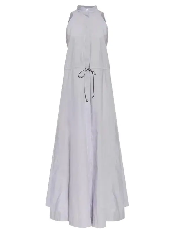 Emporio Armani Drawstring-waist Halterneck Dress - Purple