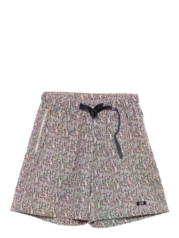 LC23 Floral-print Belt-strap Shorts - Pink