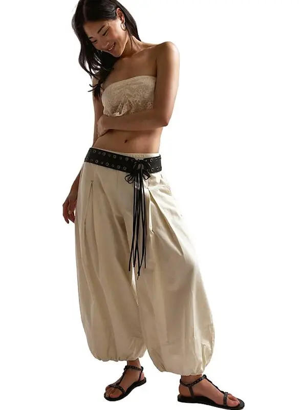 Free People We The Free Moonflower Pull-on Balloon Jeans - Morning Mist