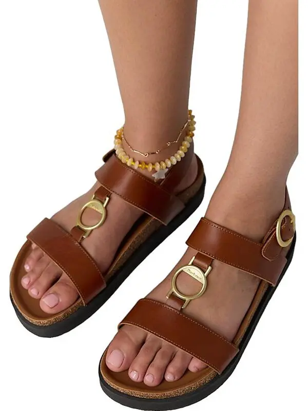 Barbour Gwen Slingback Sandals - Brown