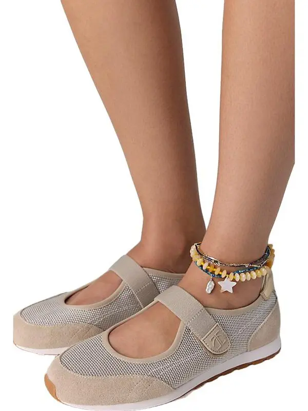 CANDICE COOPER Mary Jane Sneakers - Beige - Platinum