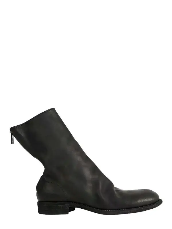 Guidi Leather Ankle Boots - Black
