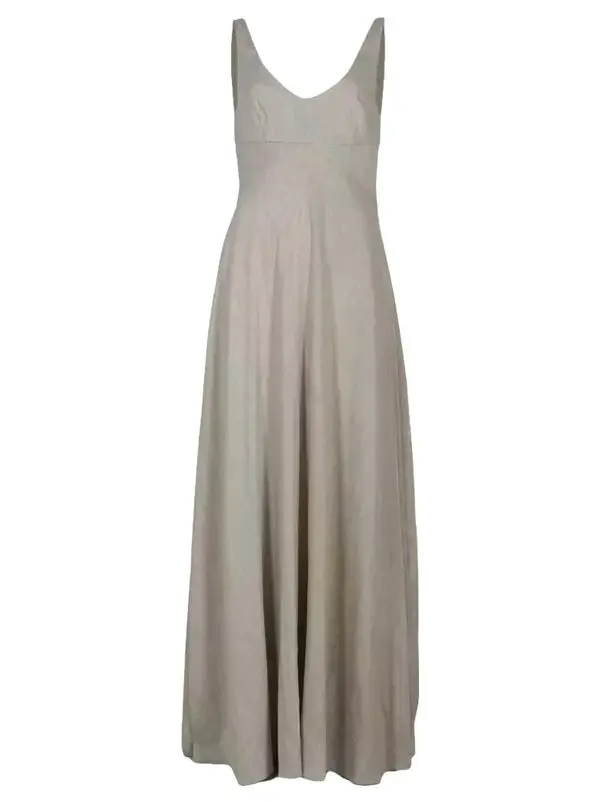 Staud Madison V-neck Maxi Dress - Neutrals