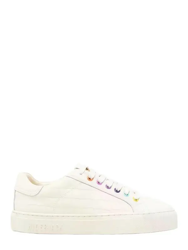 HIDE&JACK Crocodile-embossed Leather Sneakers - Neutrals