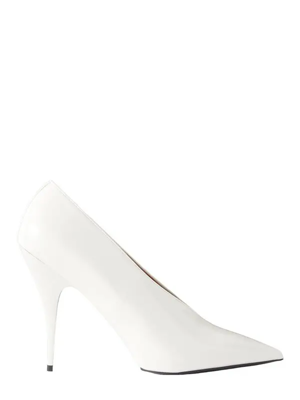 Stella McCartney Plateau Satin Pumps - White